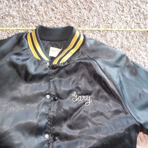 King Louie | Jackets & Coats | Vintage Satin Bomber Bowling Jacket ...